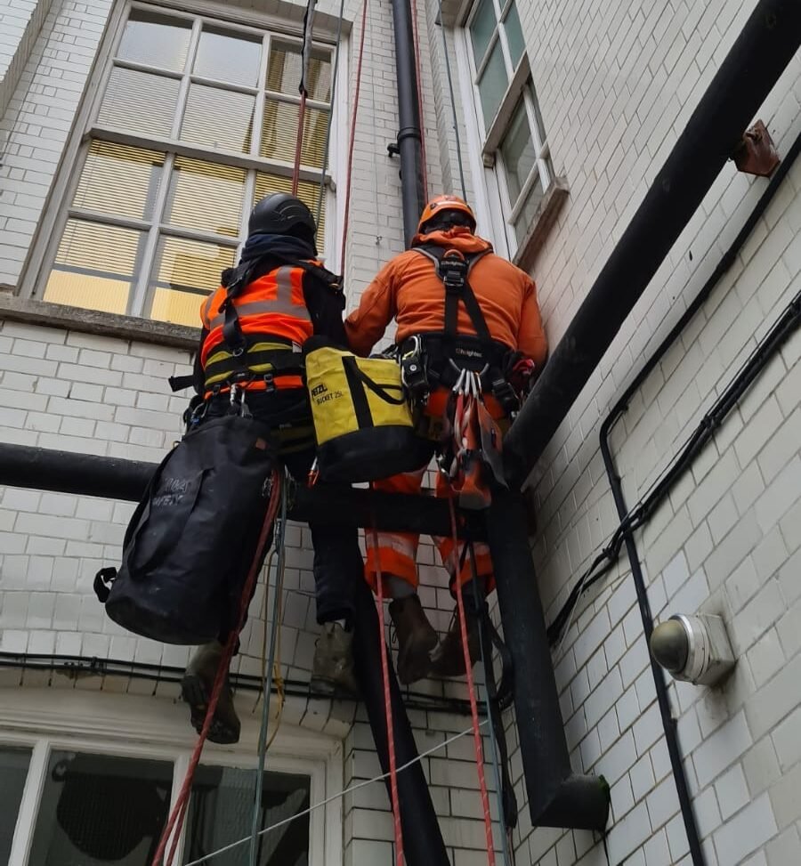 Downpipe & Rainwater System Maintenance London| Rope Access
